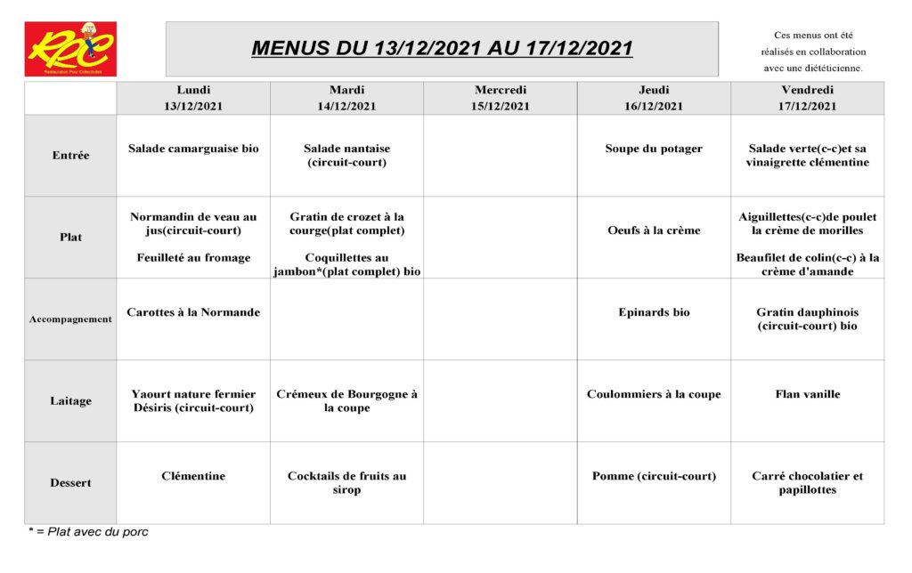 menu RPC maternelle du 13-12 au 17-12 - Mairie de Chaponnay